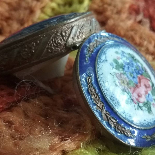 French Enamel Compact - Etsy