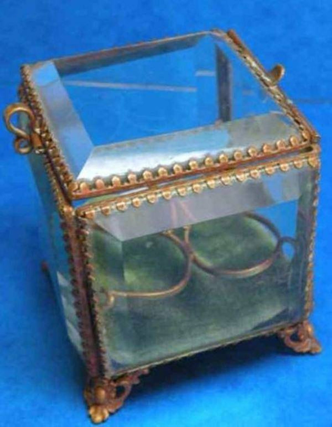 French Bronze Casket Box Vitrine - Etsy
