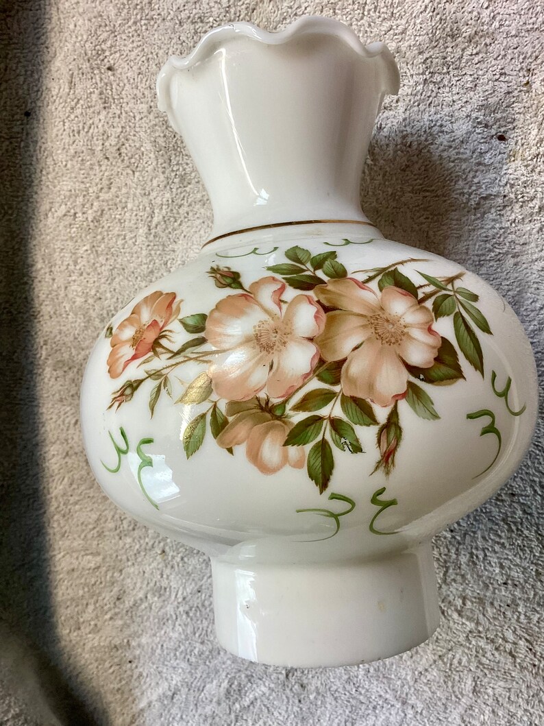 Floral Glass Lamp Shade - Etsy