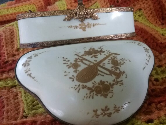 French Porcelain Casket Box - Gem