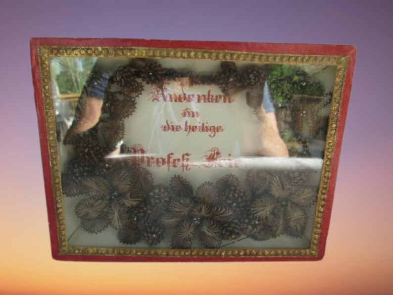 German Mourning Hair Jeweled Shadow Box Frame - Etsy