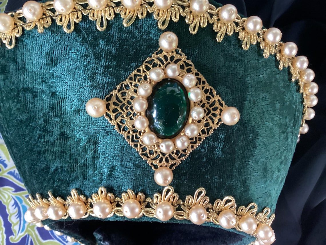 Renaissance Medieval Tudor Jeweled Hat Headress - Etsy