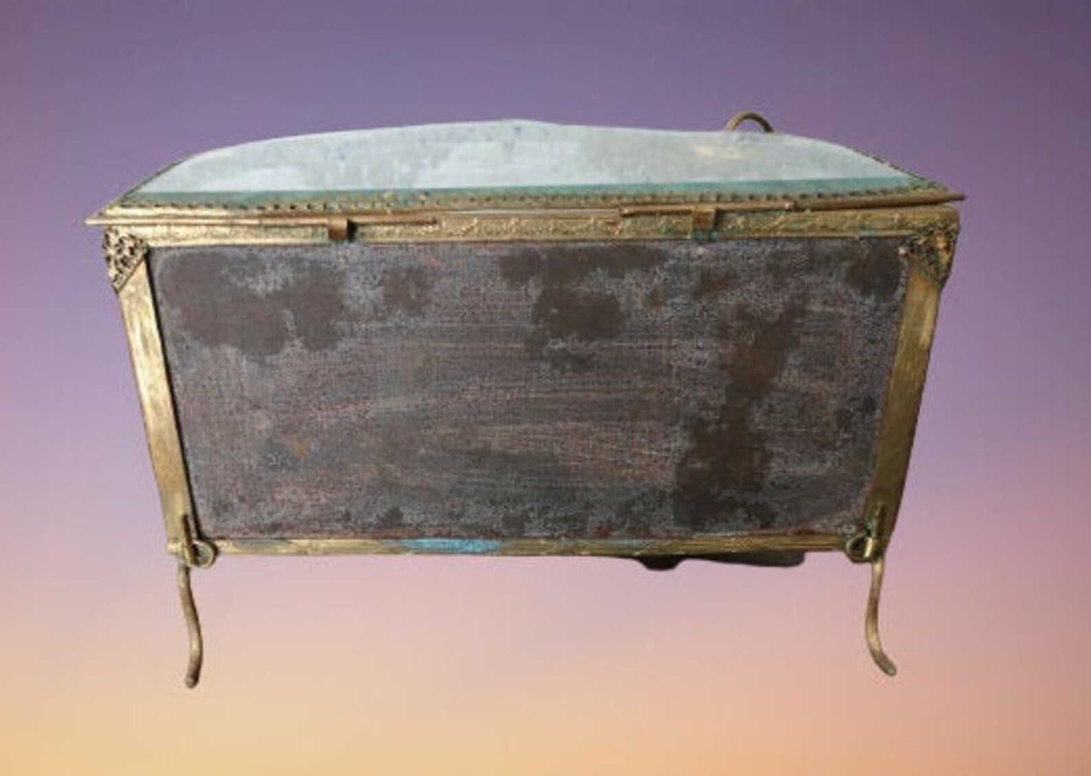 French Glass Vitrine Casket Box - Etsy