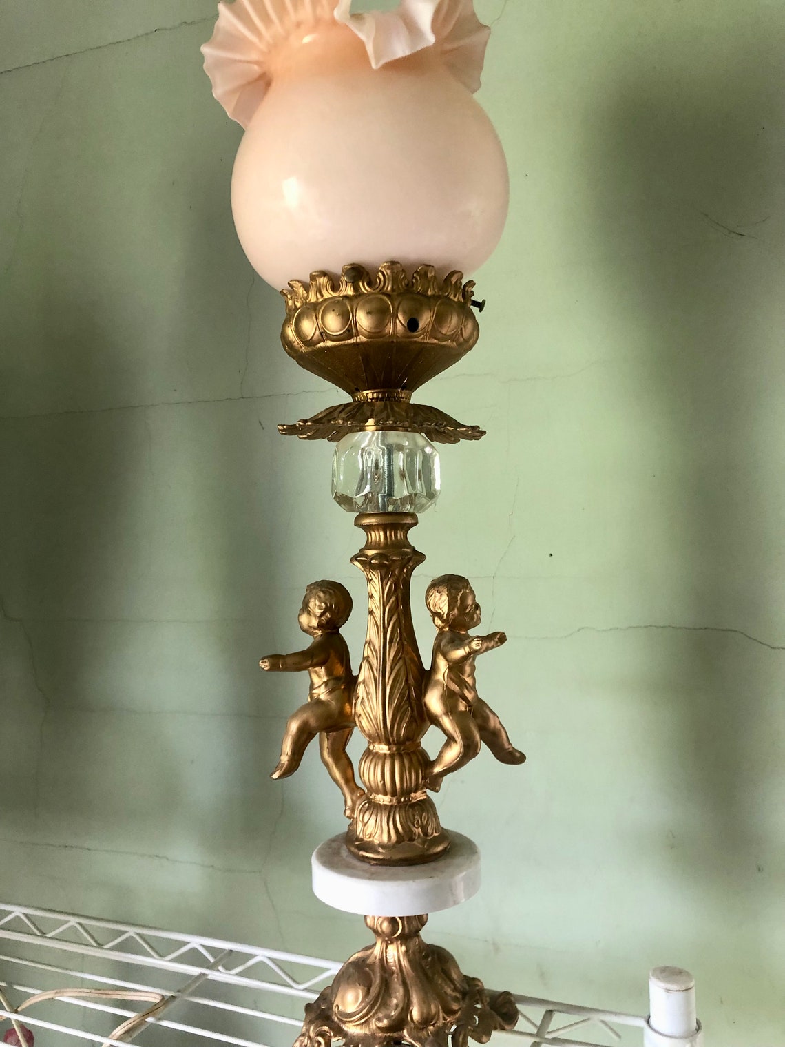 Cherub Pedestal Lamp - Etsy