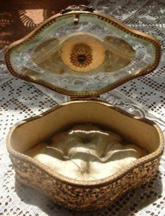 French Bronze Miniature Portrait Casket Box - Gem