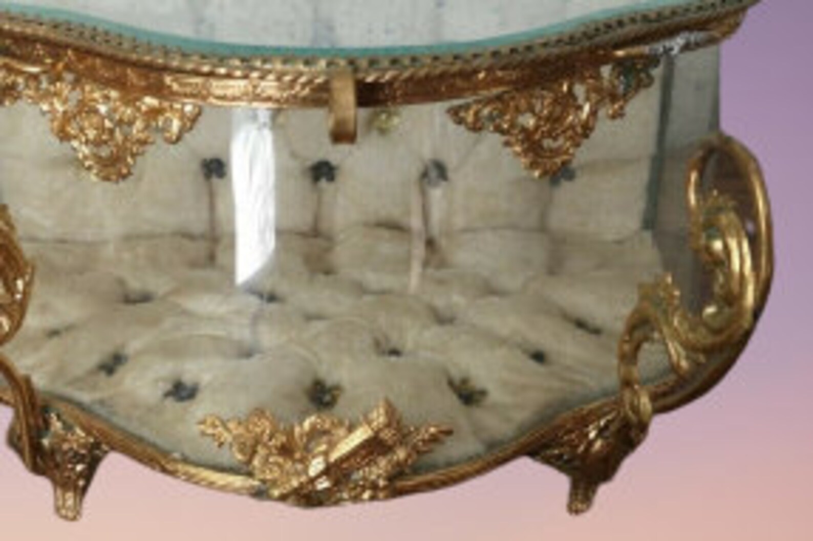 French Glass Vitrine Casket Box - Etsy