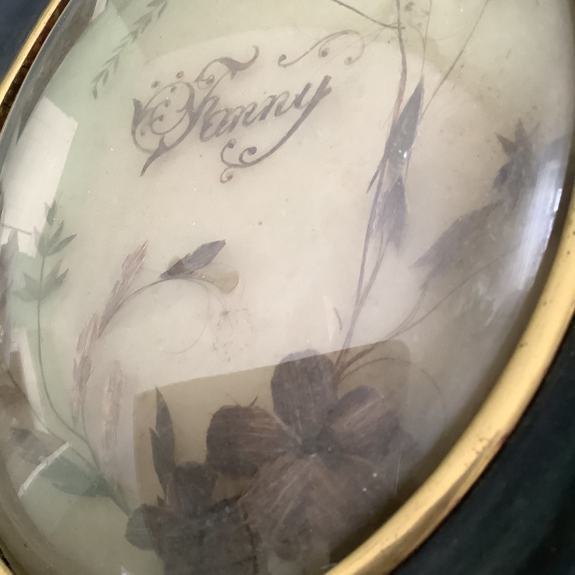 French Mourning Hair Shadow Box - Etsy