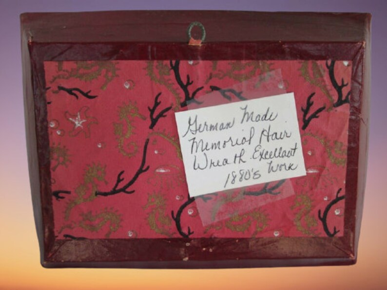 German Mourning Hair Jeweled Shadow Box Frame - Etsy