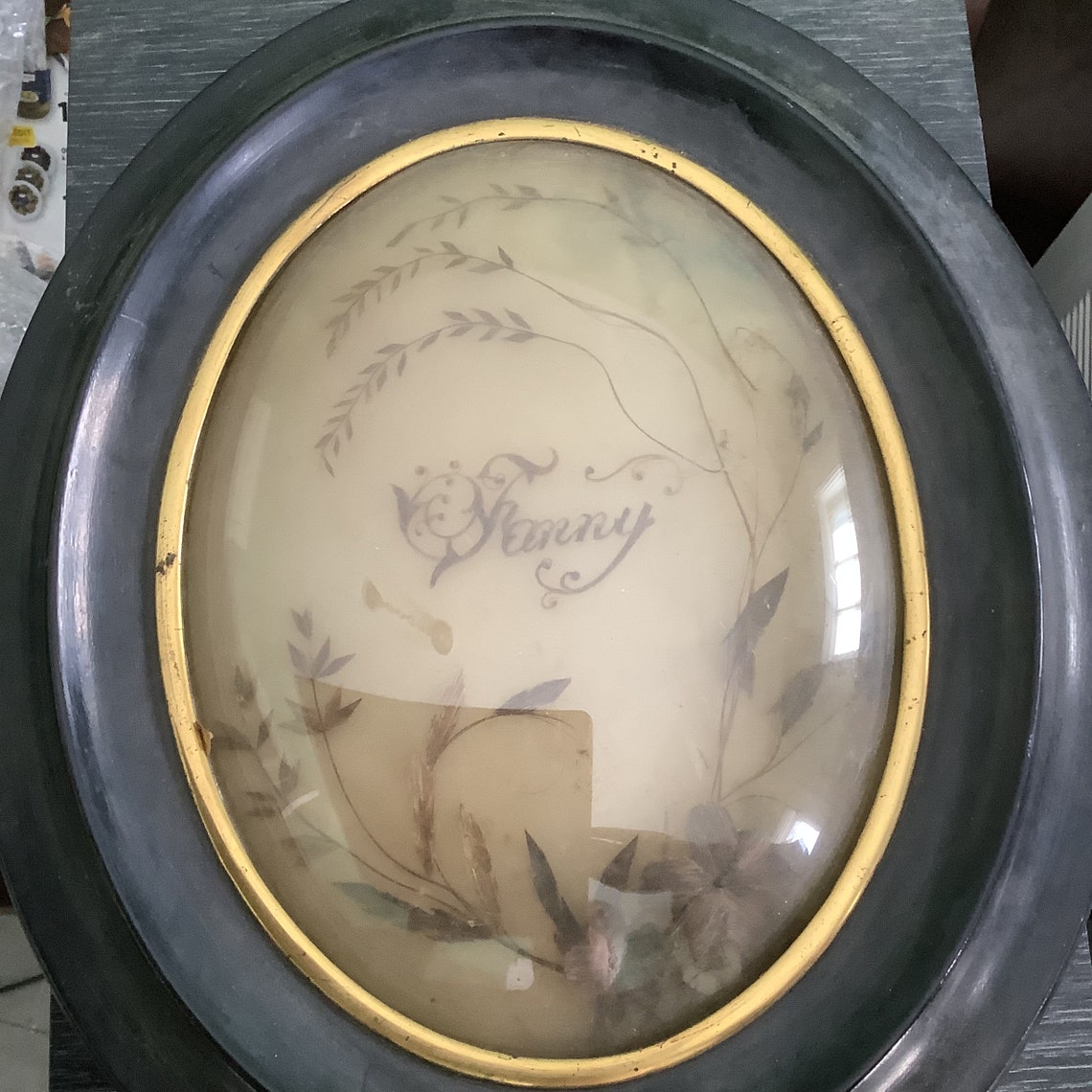 French Mourning Hair Shadow Box - Etsy