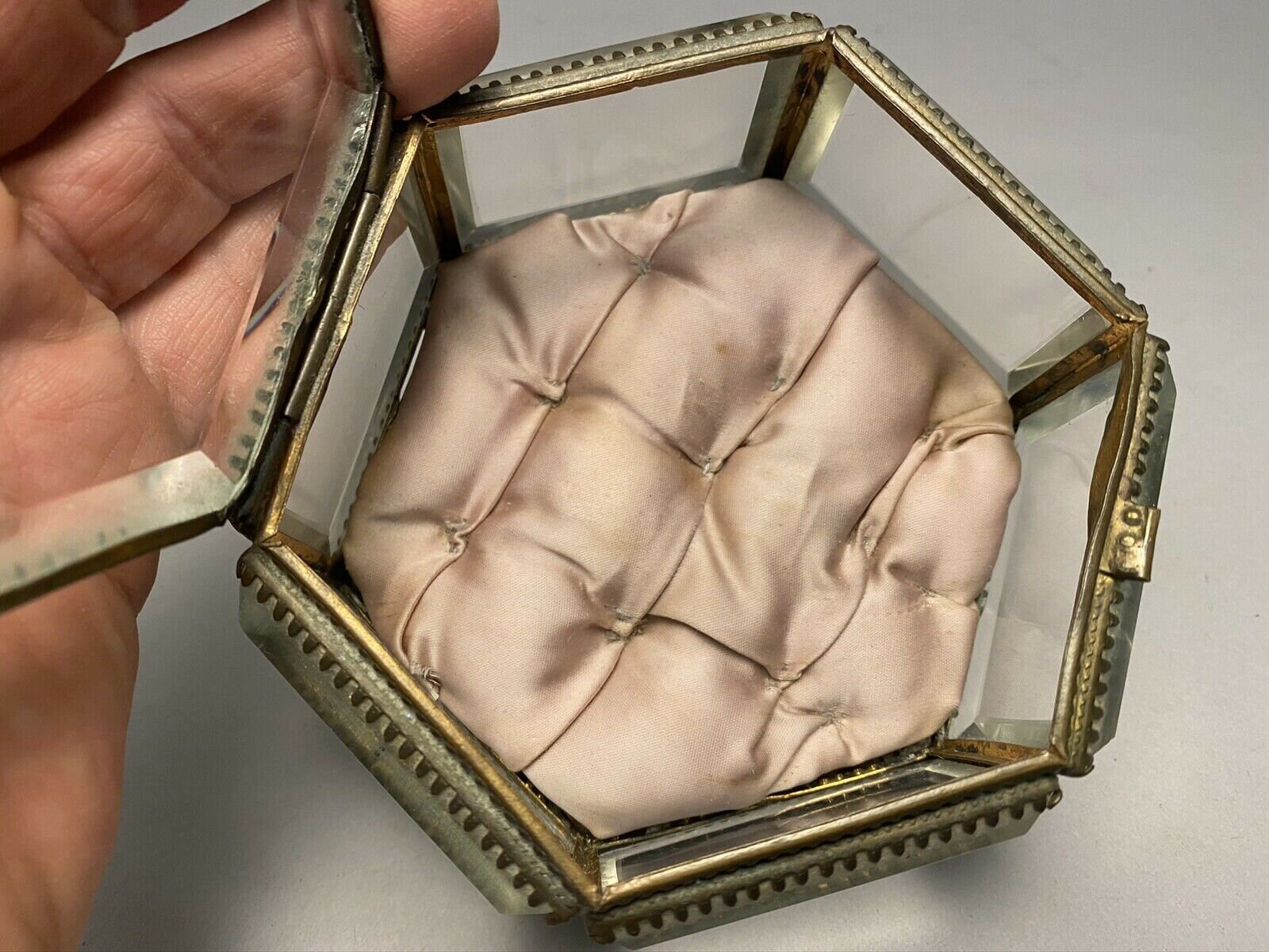 French Bronze Crystal Glass Casket Box - Etsy