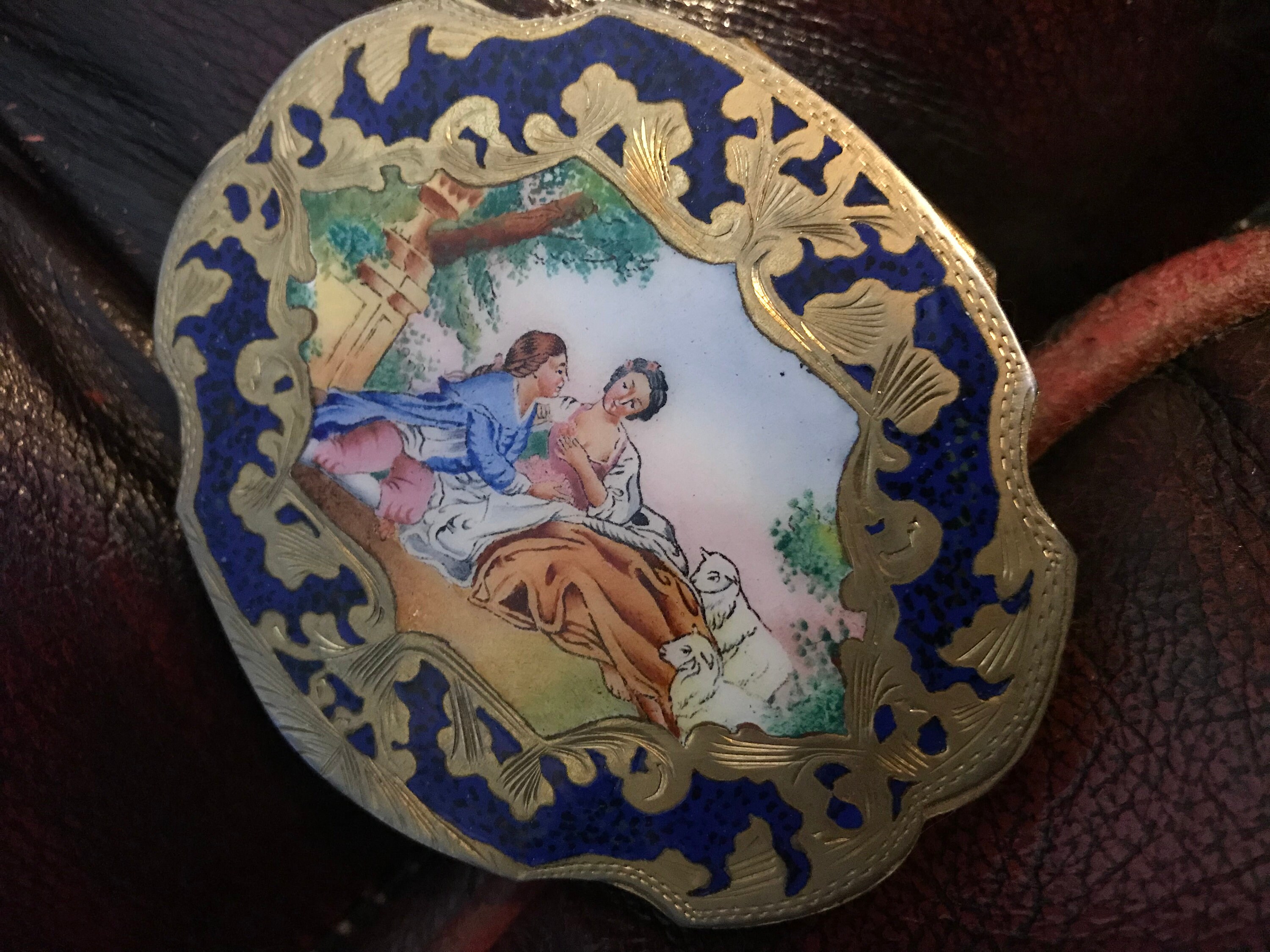 Italian Enamel Compact Box - Etsy