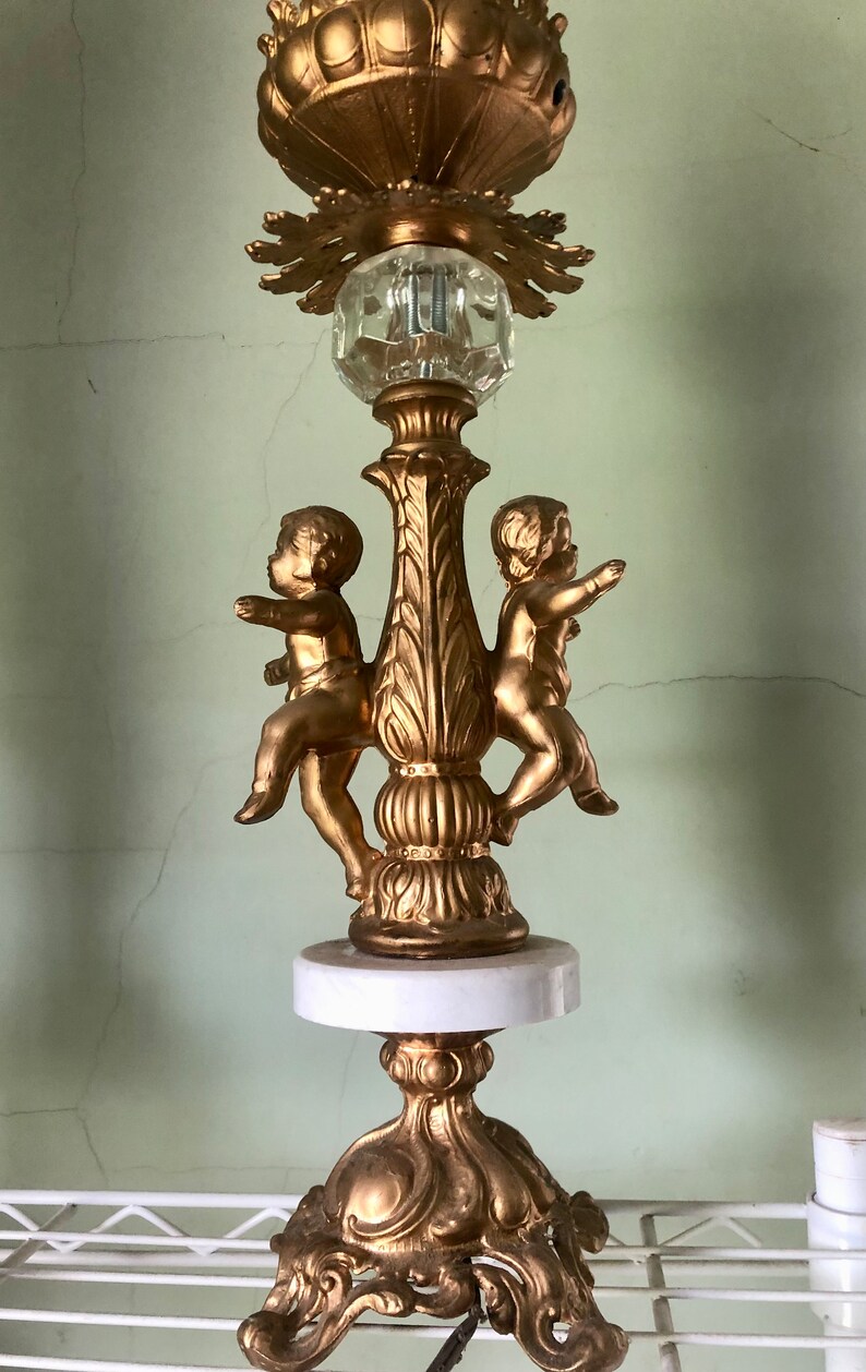 Cherub Pedestal Lamp - Etsy