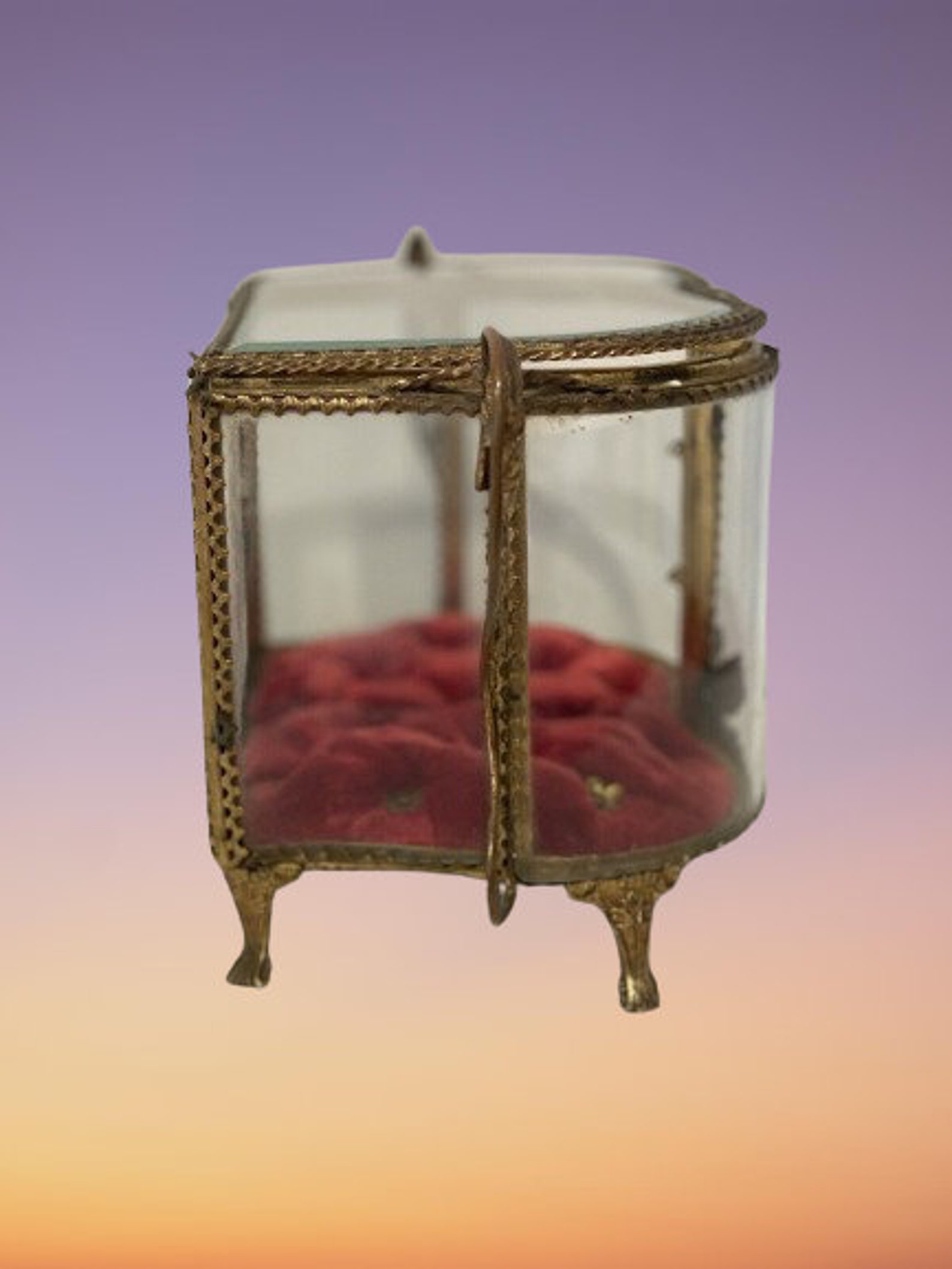 French Glass Vitrine Bridal Casket Box - Etsy