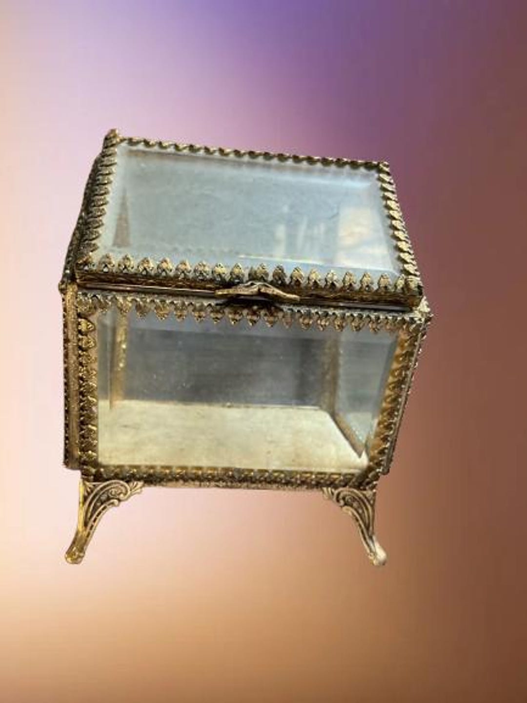 French Crystal Casket Box - Etsy