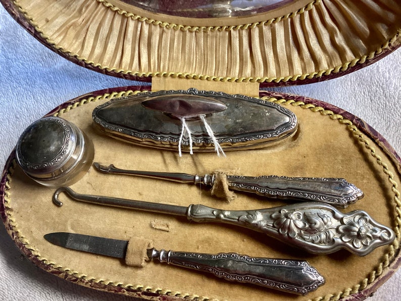 Silver Victorian Vanity Set - Etsy