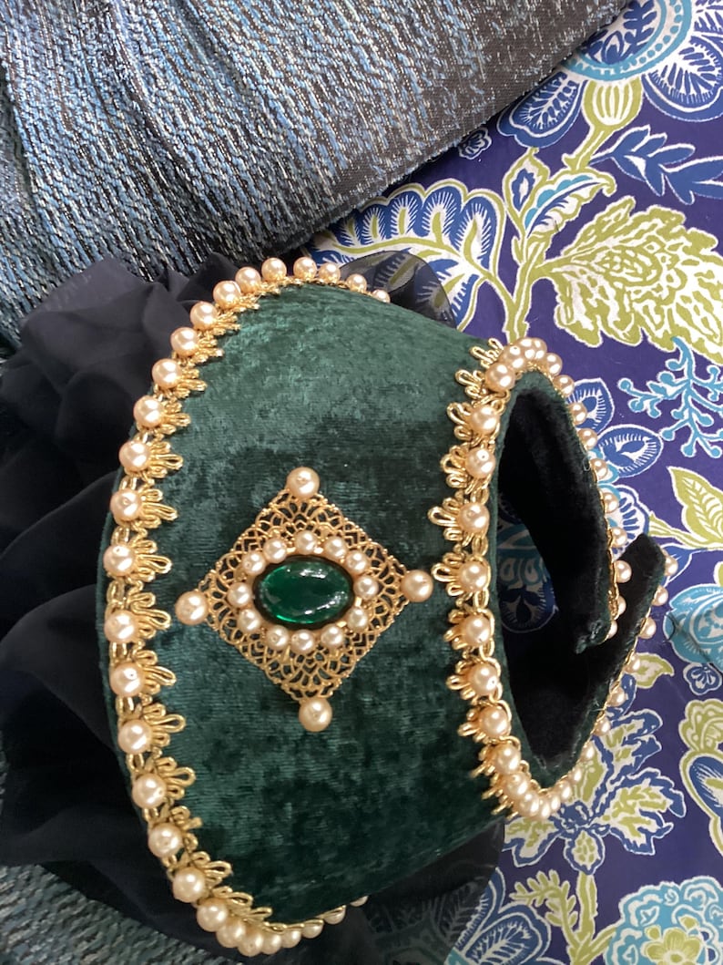 Renaissance Medieval Tudor Jeweled Hat Headress - Etsy