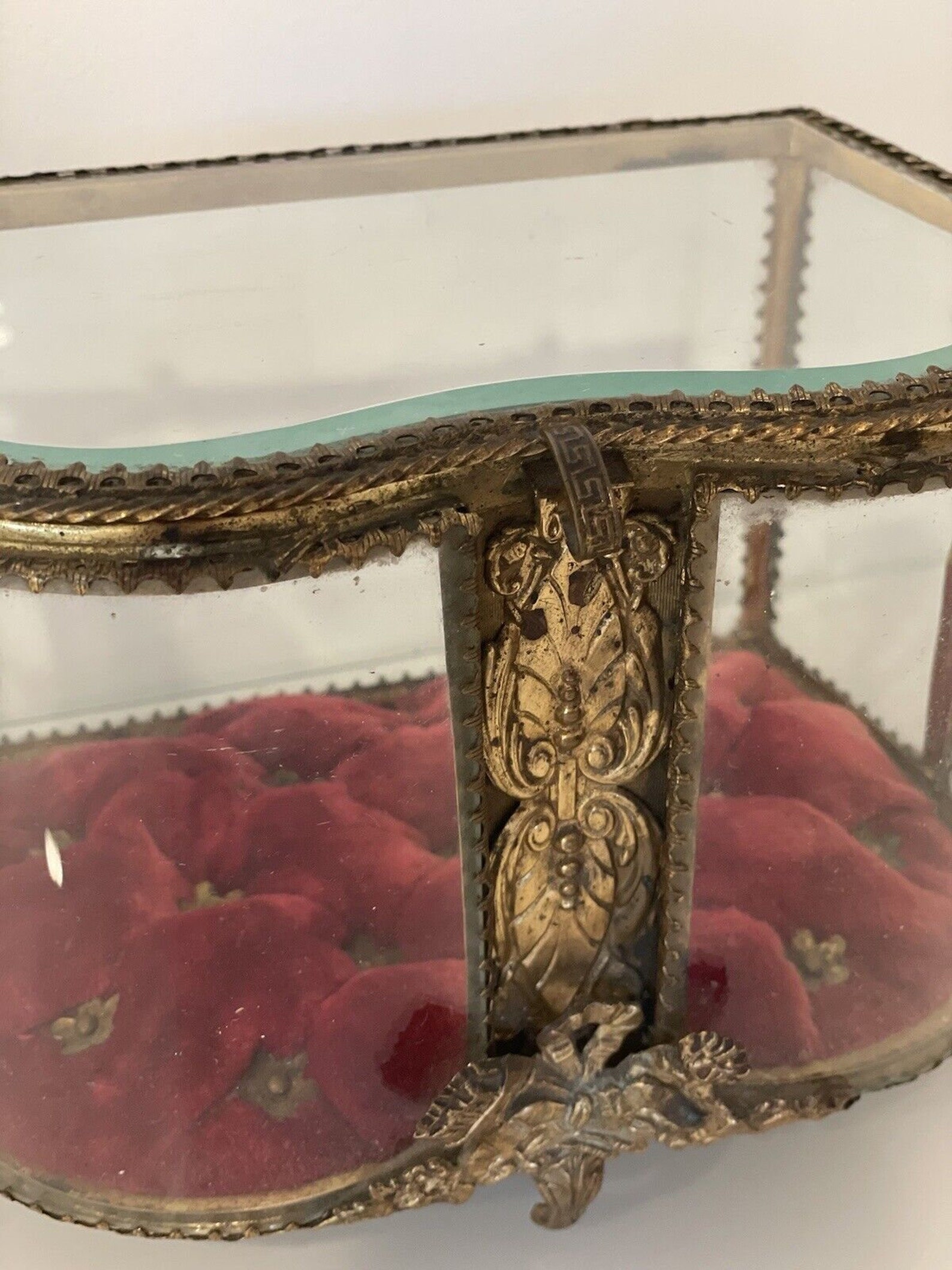 French Glass Vitrine Bridal Casket Box - Etsy