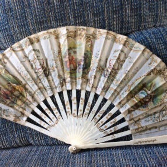 French Fan Marie Brizard et Roger - Antique Advertise… - Gem