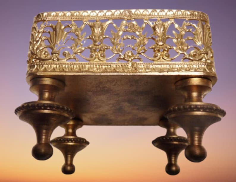 French Jeweled Filagree Casket Box - Etsy