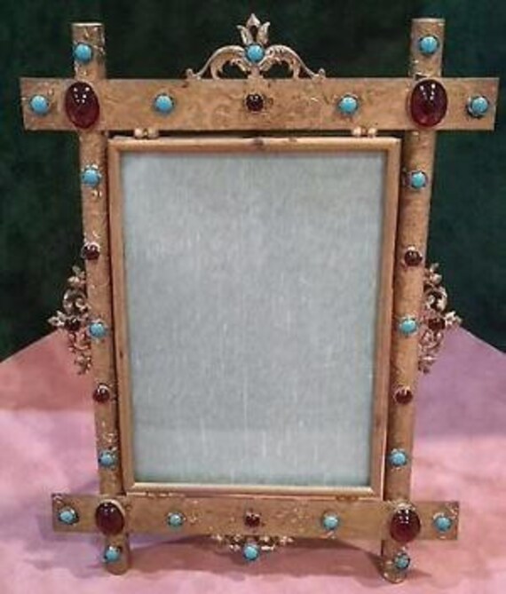 Austrian Bronze Austro Hungarian Jeweled Picture Frame | Etsy