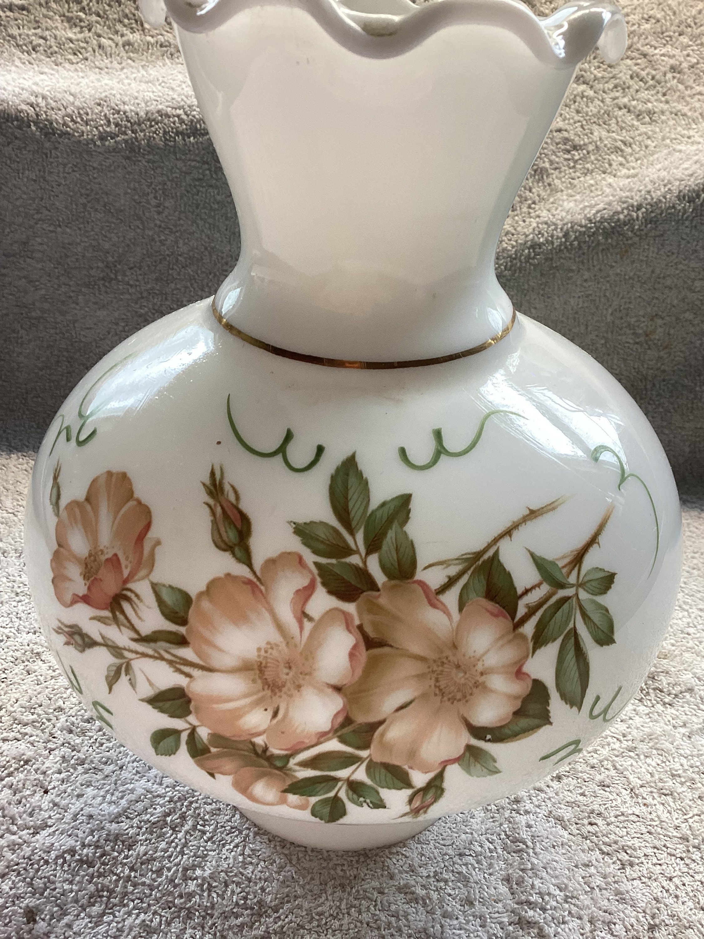 Floral Glass Lamp Shade - Etsy