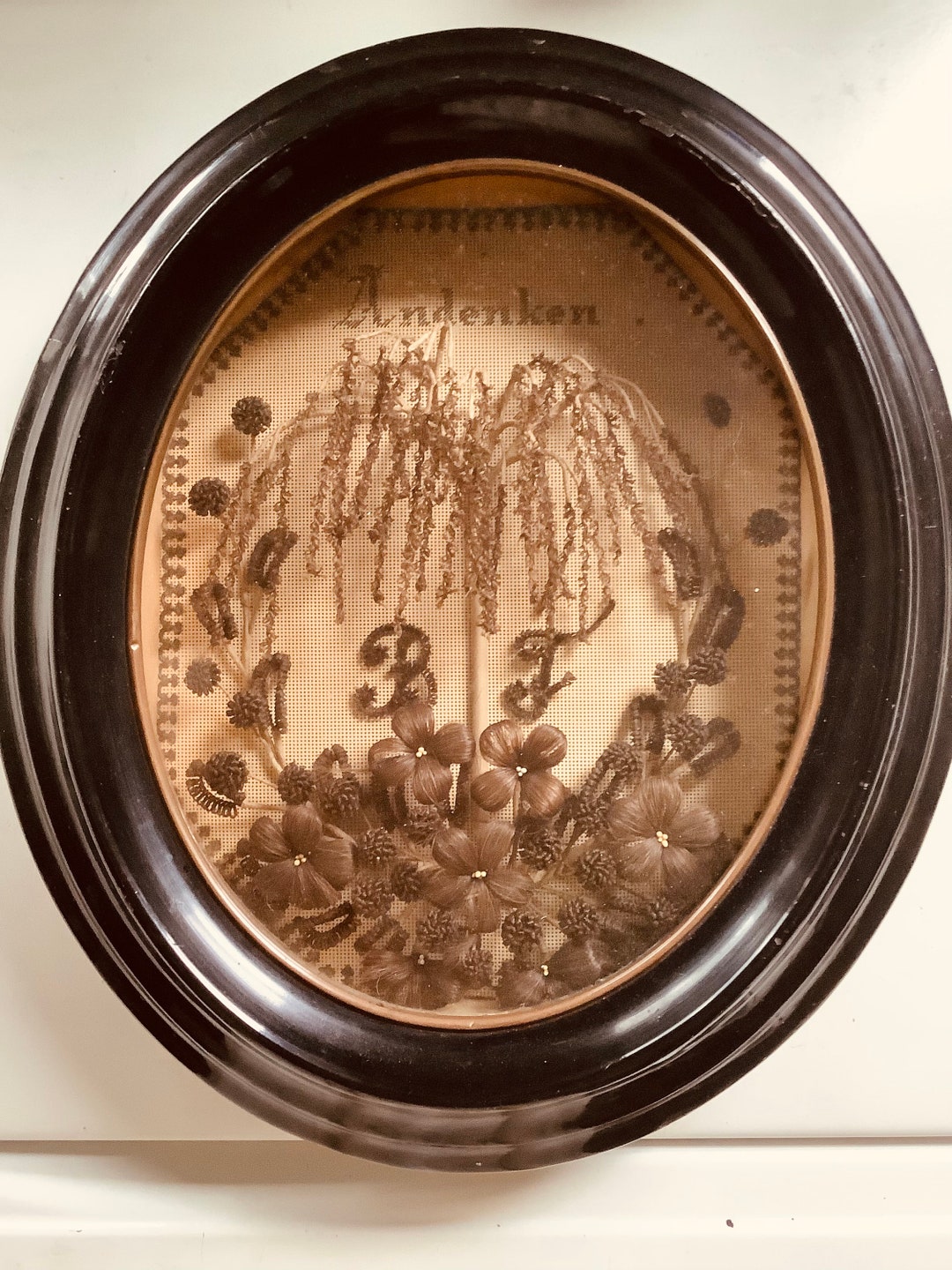 Mourning Hair Shadow Box - Etsy