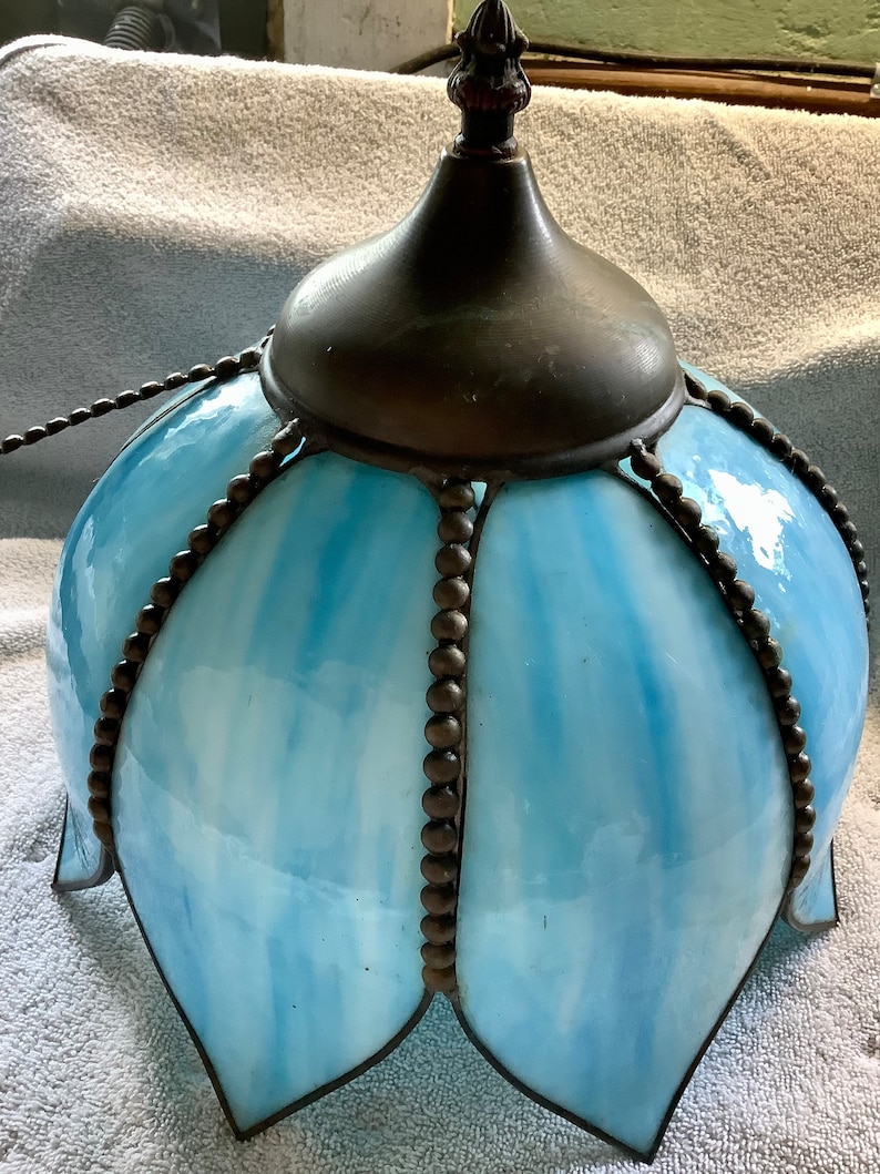 Slag Glass Lamp Shade - Etsy