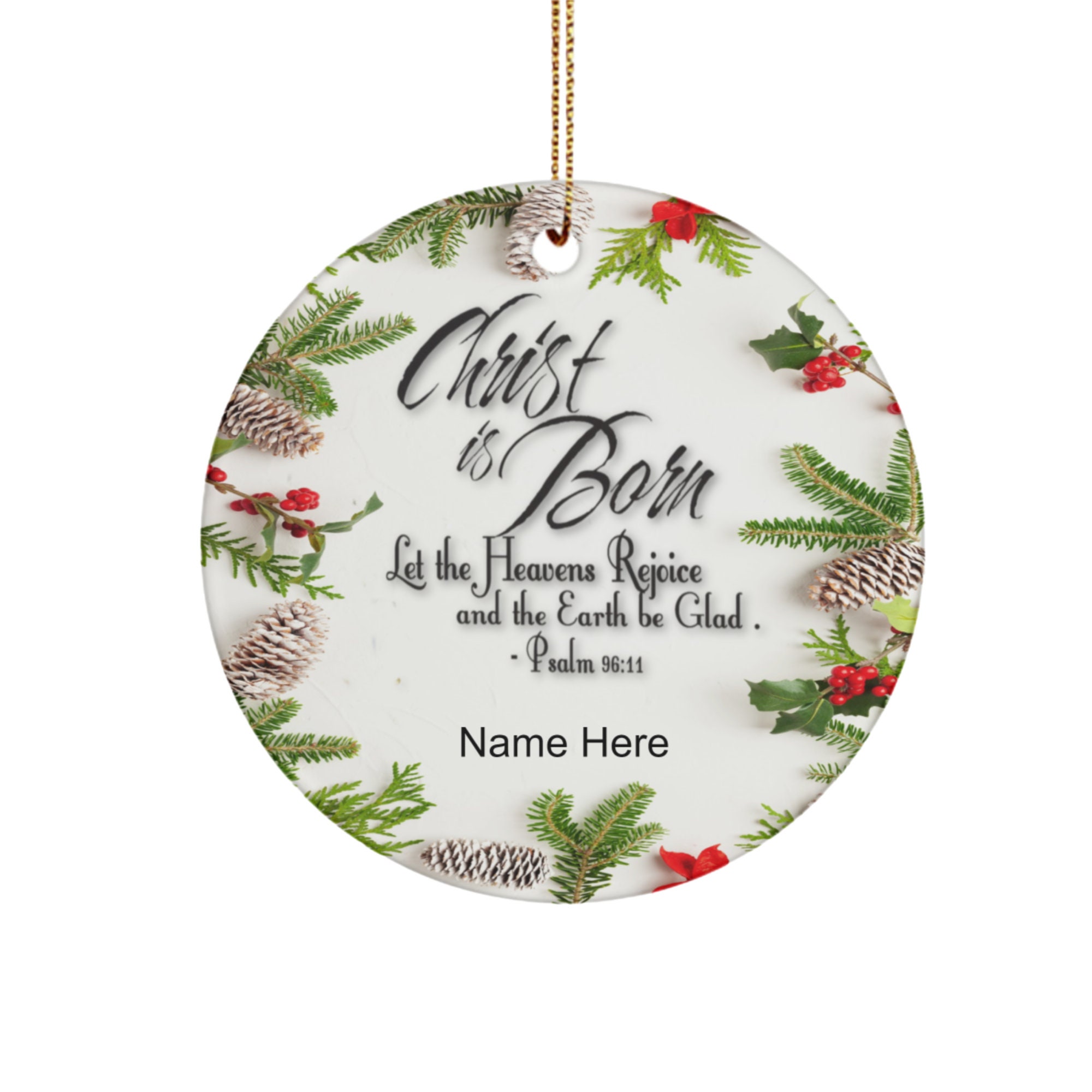 Christian Personalized Christmas Tree Ornament - Etsy