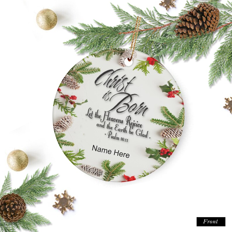 Christian Personalized Christmas Tree Ornament - Etsy