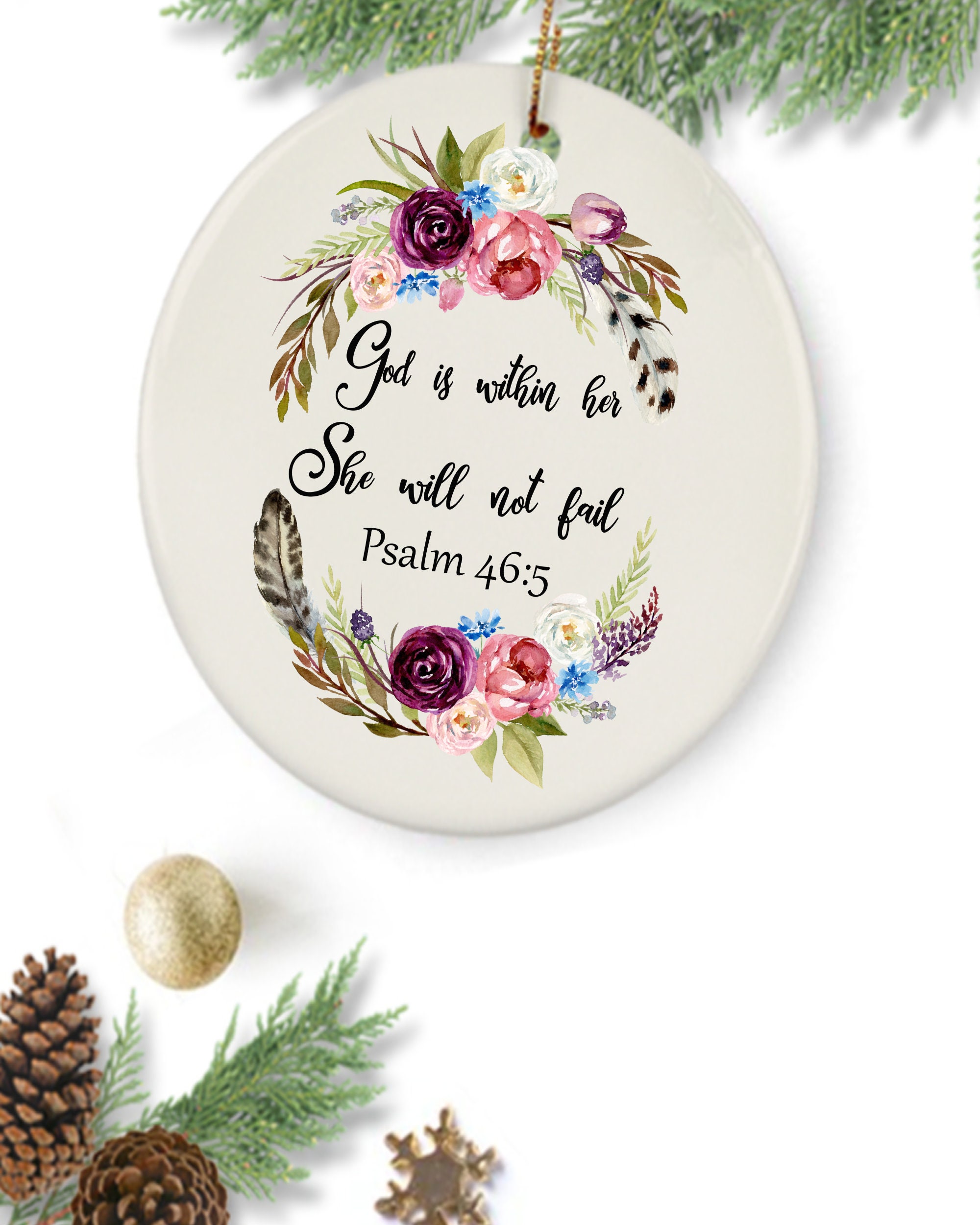 Christian Personalized Christmas Tree Ornament | Etsy