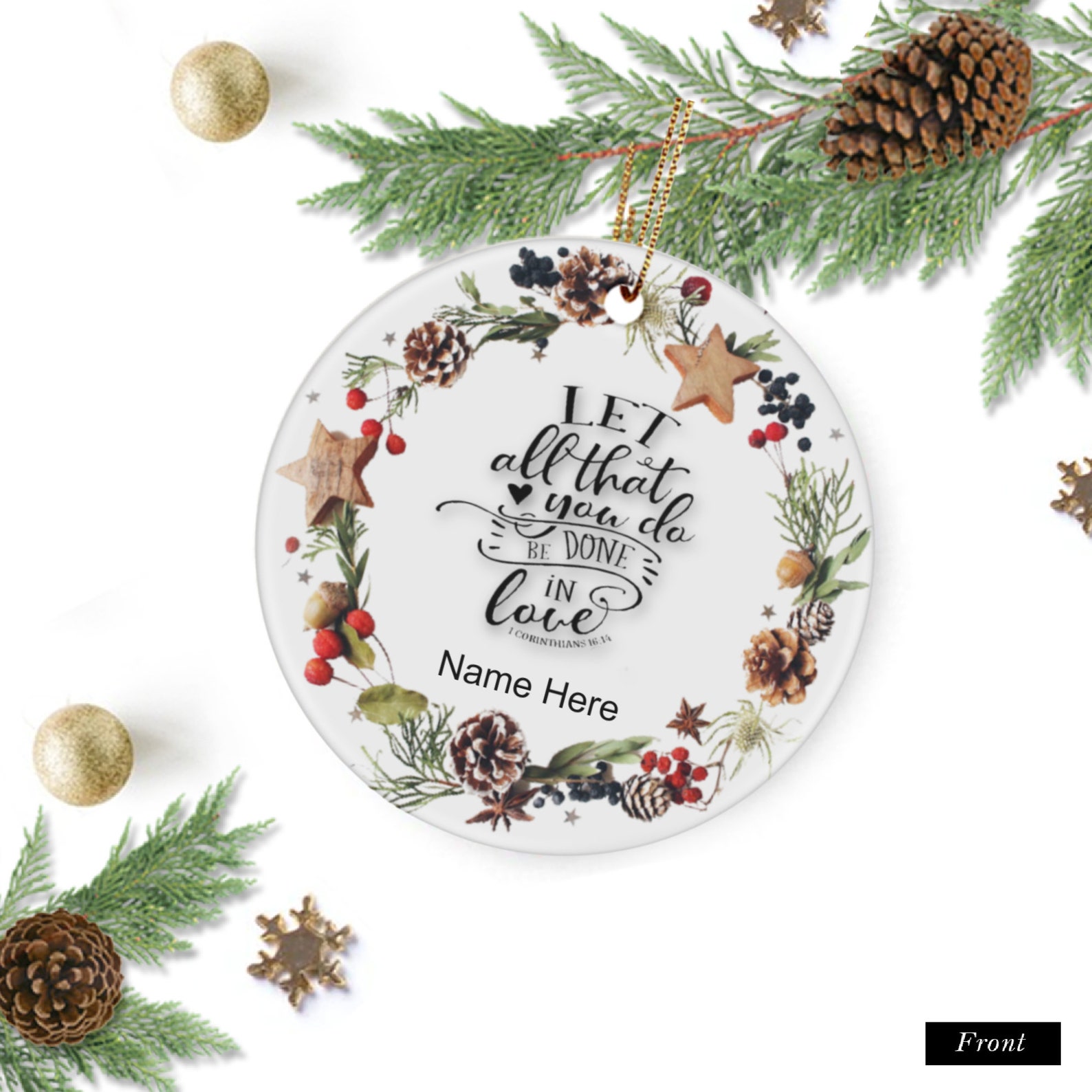 Christian Personalized Christmas Tree Ornament - Etsy