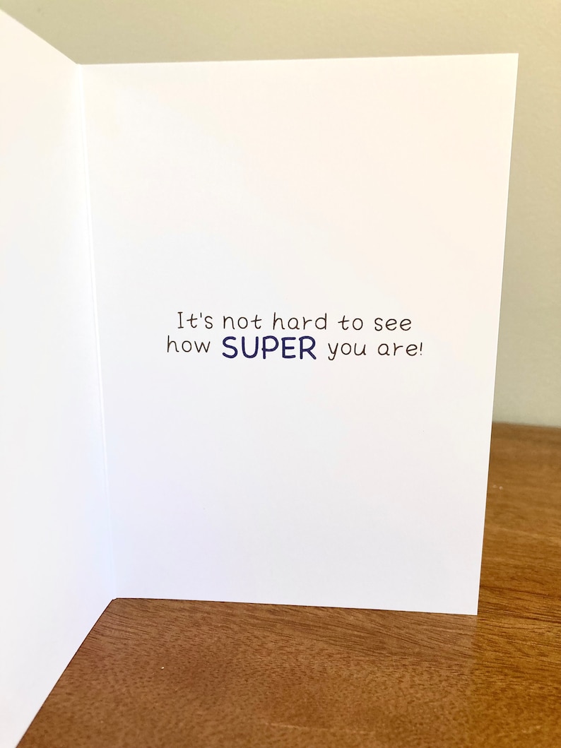 Teacher Appreciation Card- Superhero Teacher, Cute Teacher Card, - Etsy