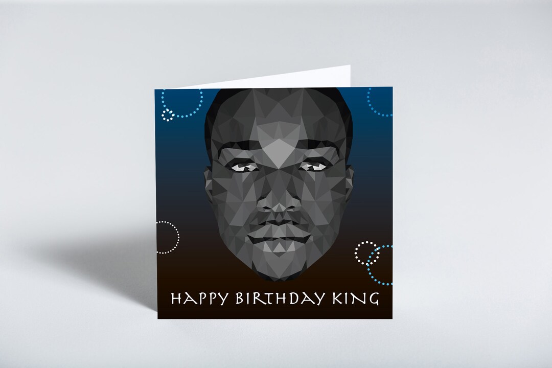 Happy Birthday Card for a King. Featuring a Powerful Portrait - Etsy ...