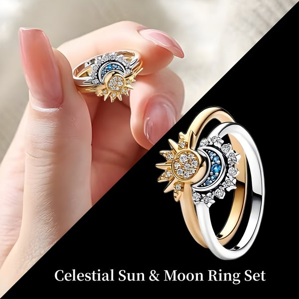 Sun and Moon Ring - Etsy