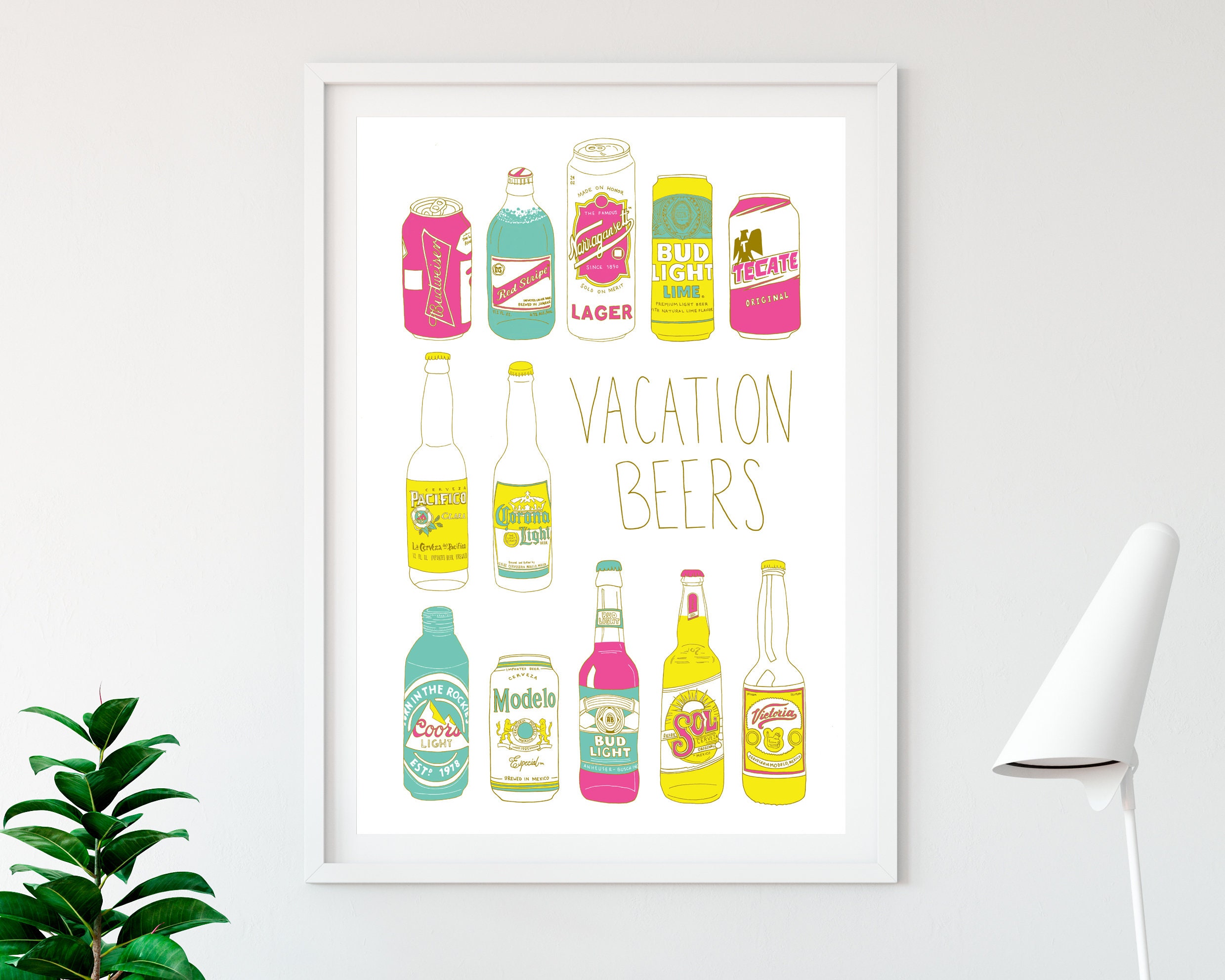 Summer Beer Poster for Beer Lovers Beach Beer Home Decor in | Etsy