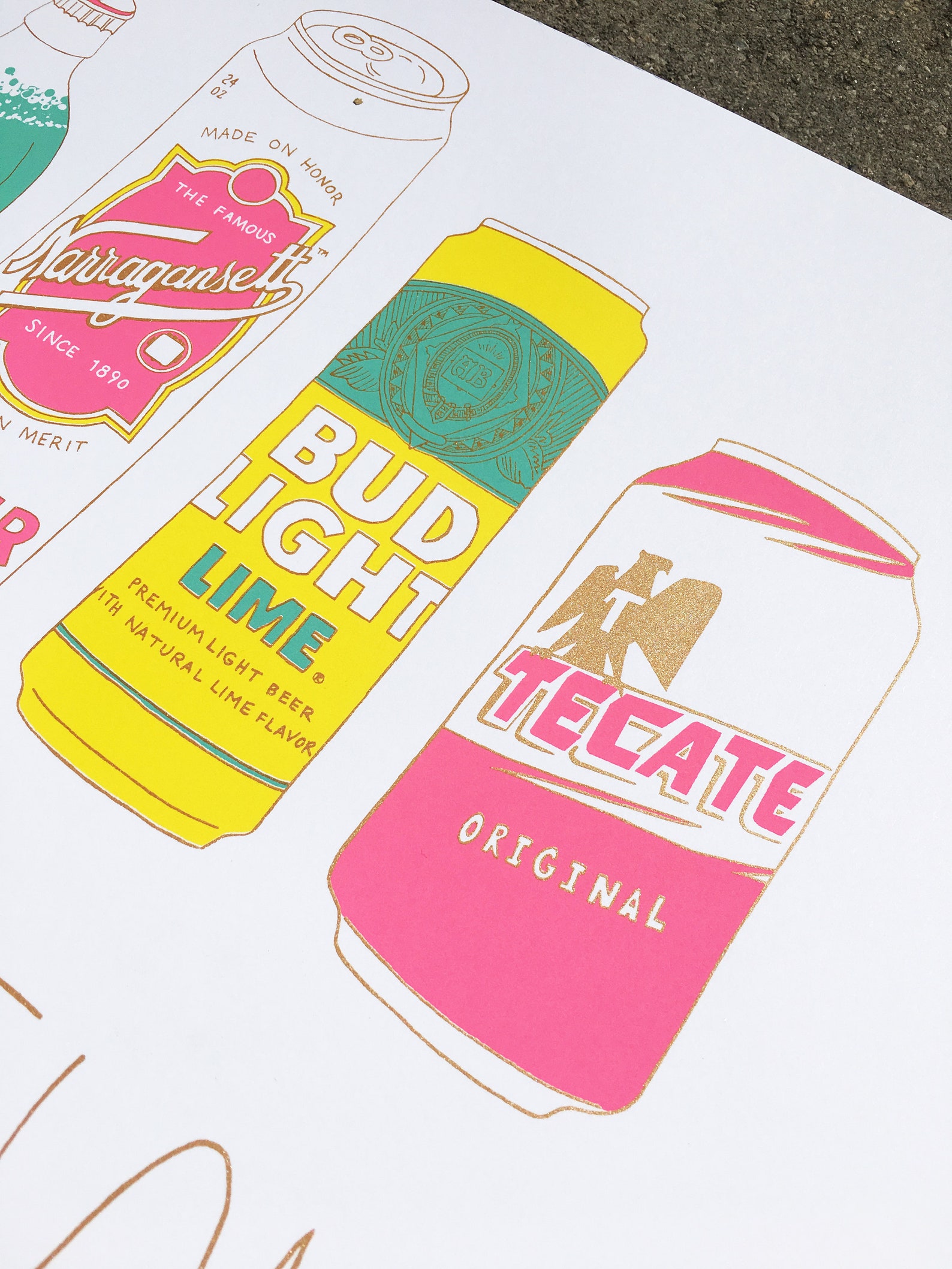 Summer Beer Poster for Beer Lovers Beach Beer Home Decor in Neon and ...