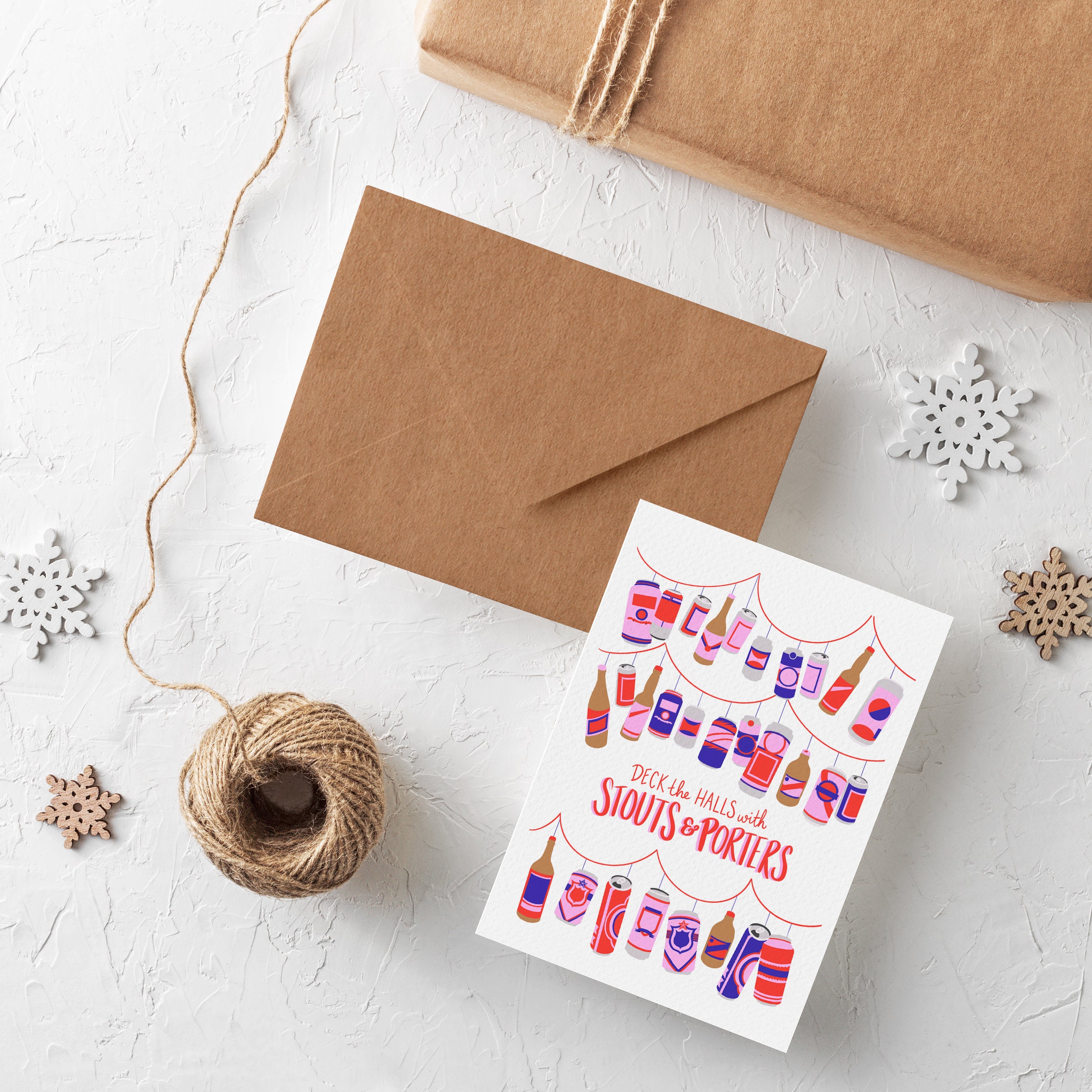 Deck the Halls Holiday Beer Christmas Card - Etsy