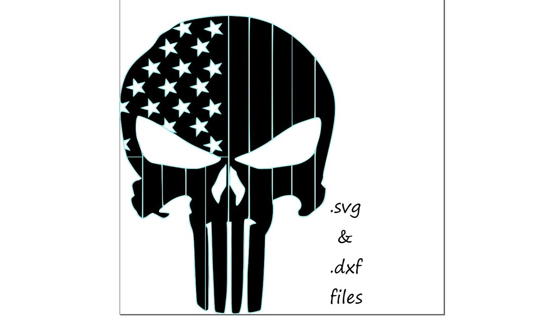 The Patriot Punisher Dxf, Svg Cutting Files - Etsy