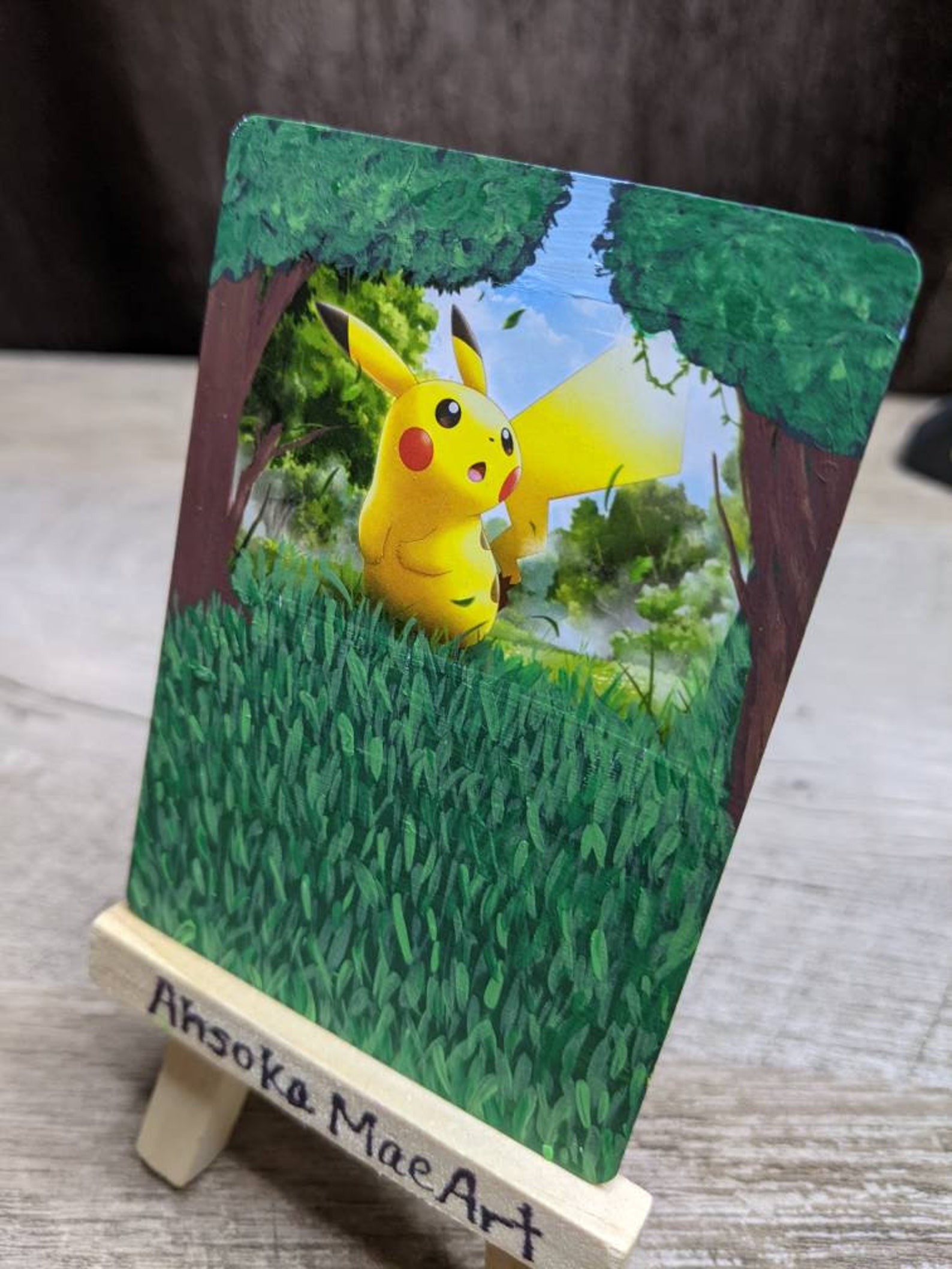 Painted Pikachu Pokemon Card 48 162 Etsy Italia painted-pikachu-pokemon-card-48-162-etsy-italia