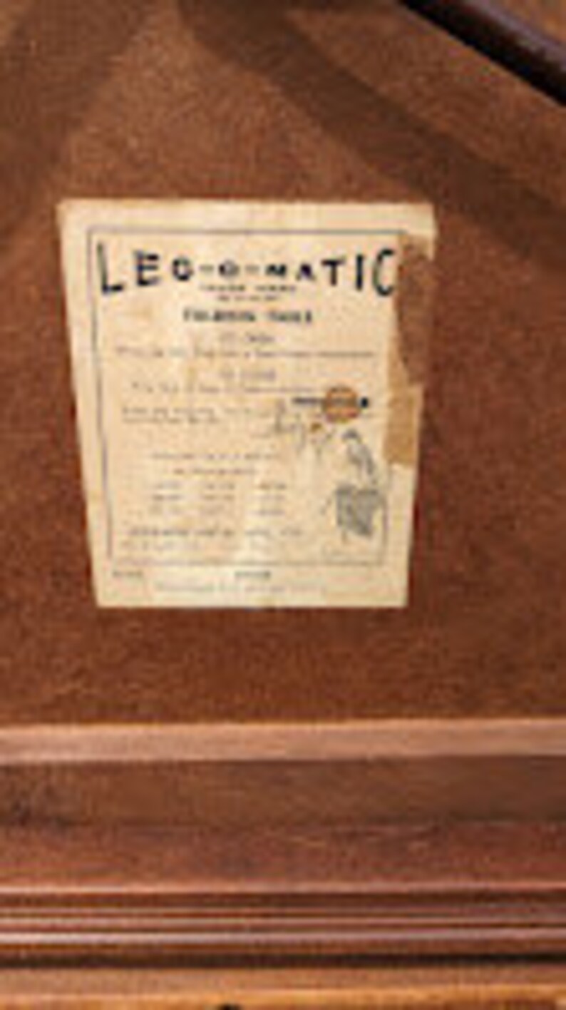 LEG-O-MATIC Wooden Folding Table Wood Red Leather Top 29in Square - Etsy