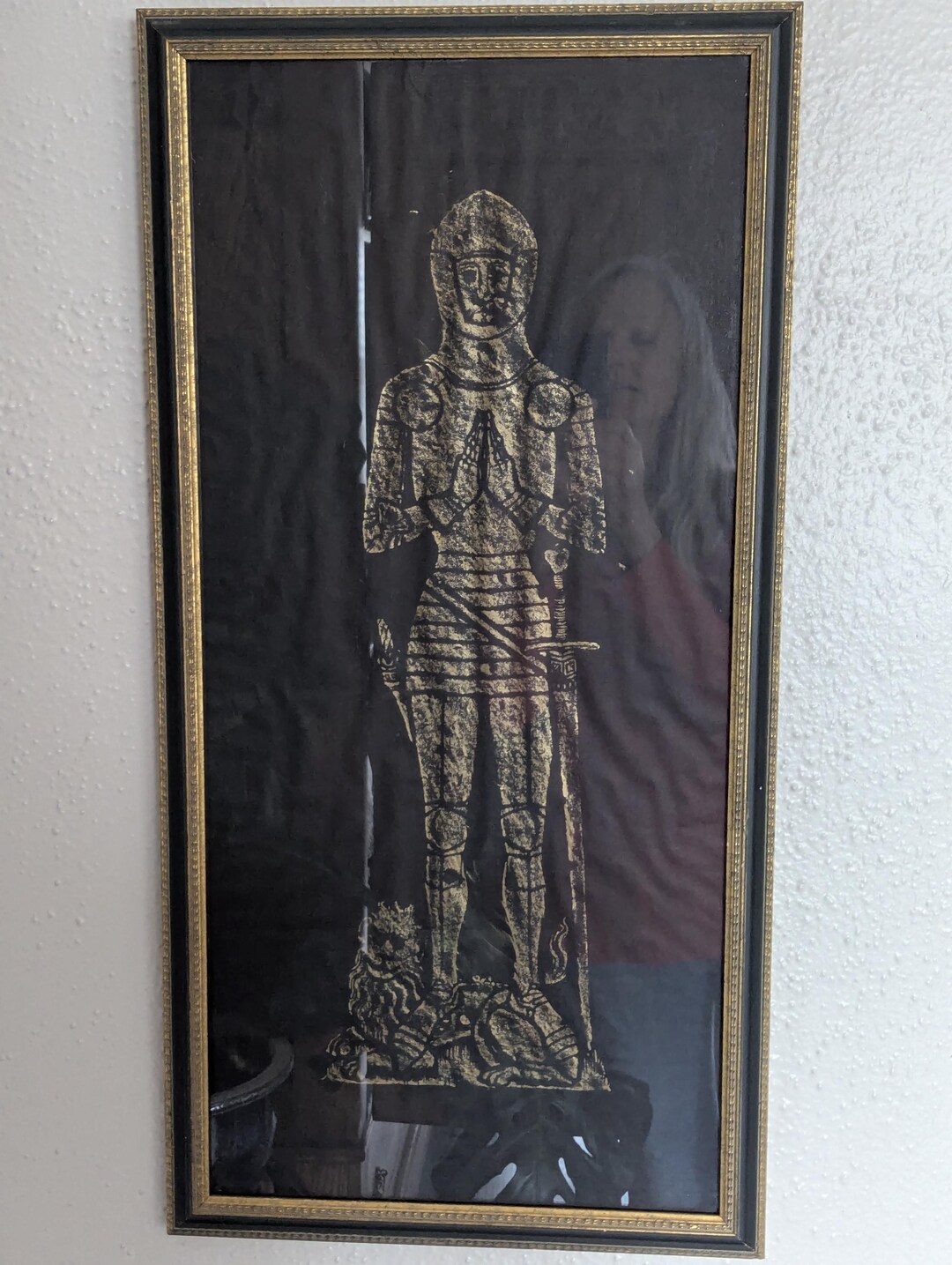 Vintage Salisbury Cathedral Brass Rubbing: Sir Robert De Bures, Framed ...