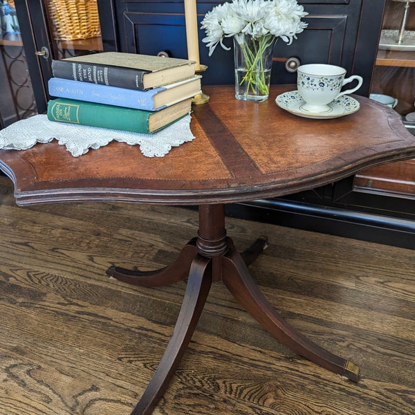 Leather Top Table - Etsy