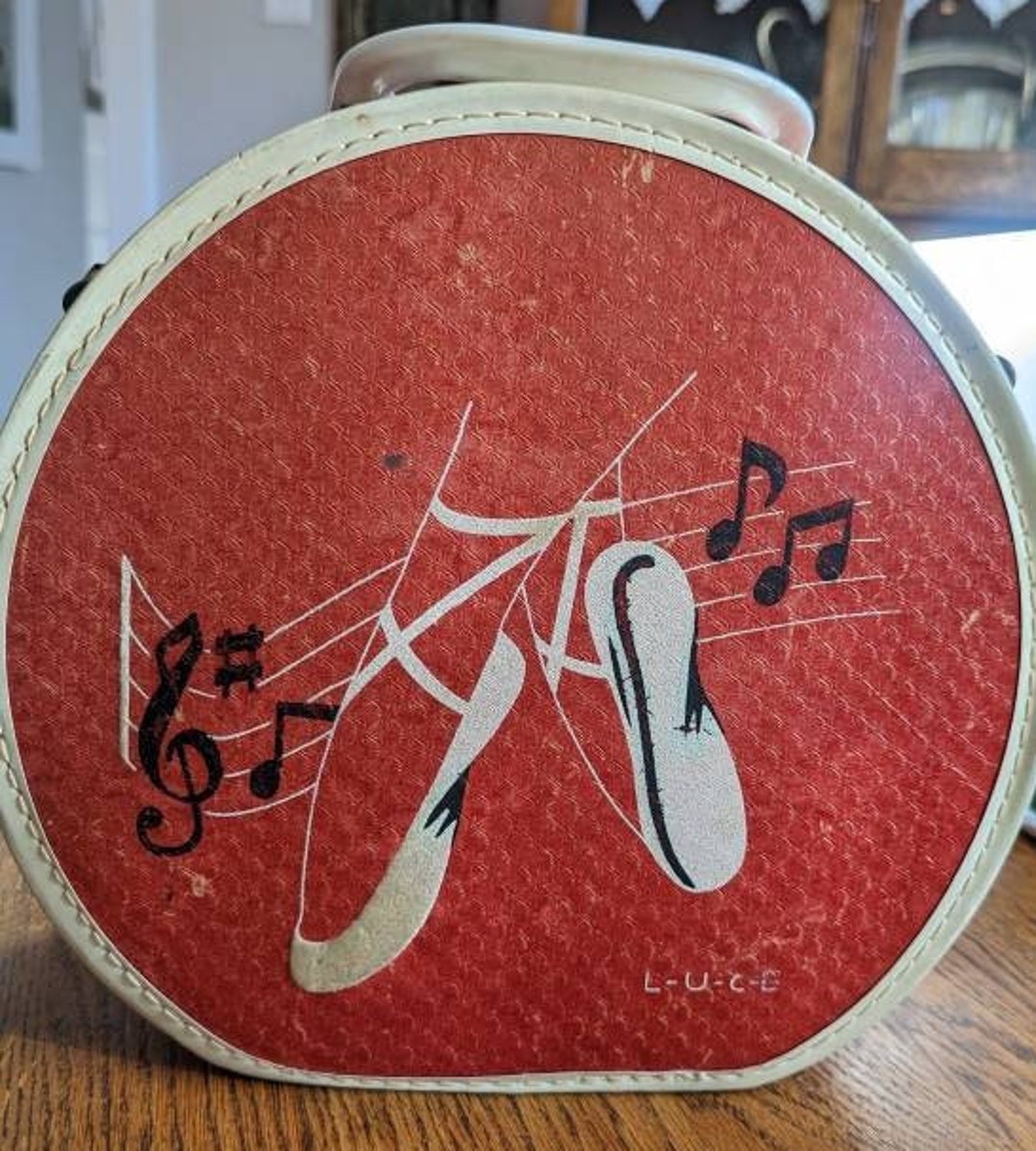 Vintage Luce Red Ballet Doll/child Travel Case Toy Suitcase Round - Etsy