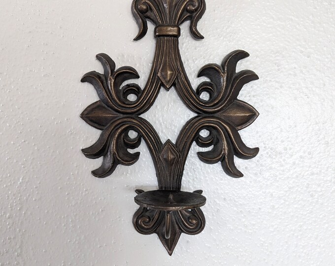 Wall Mount Candlestick Base Gothic Candle Holder Ornate French Country ...