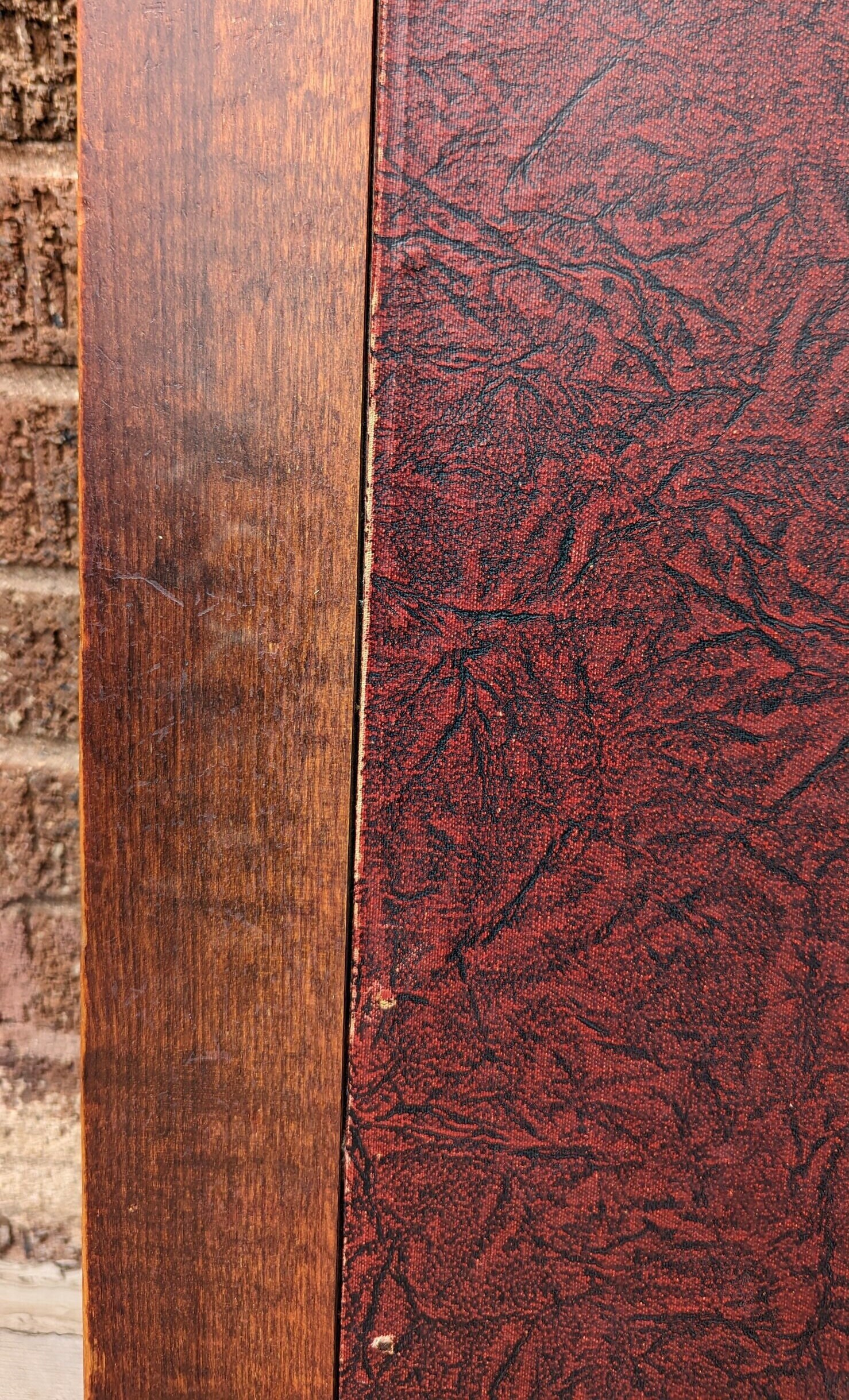 LEG-O-MATIC Wooden Folding Table Wood Red Leather Top 29in Square - Etsy