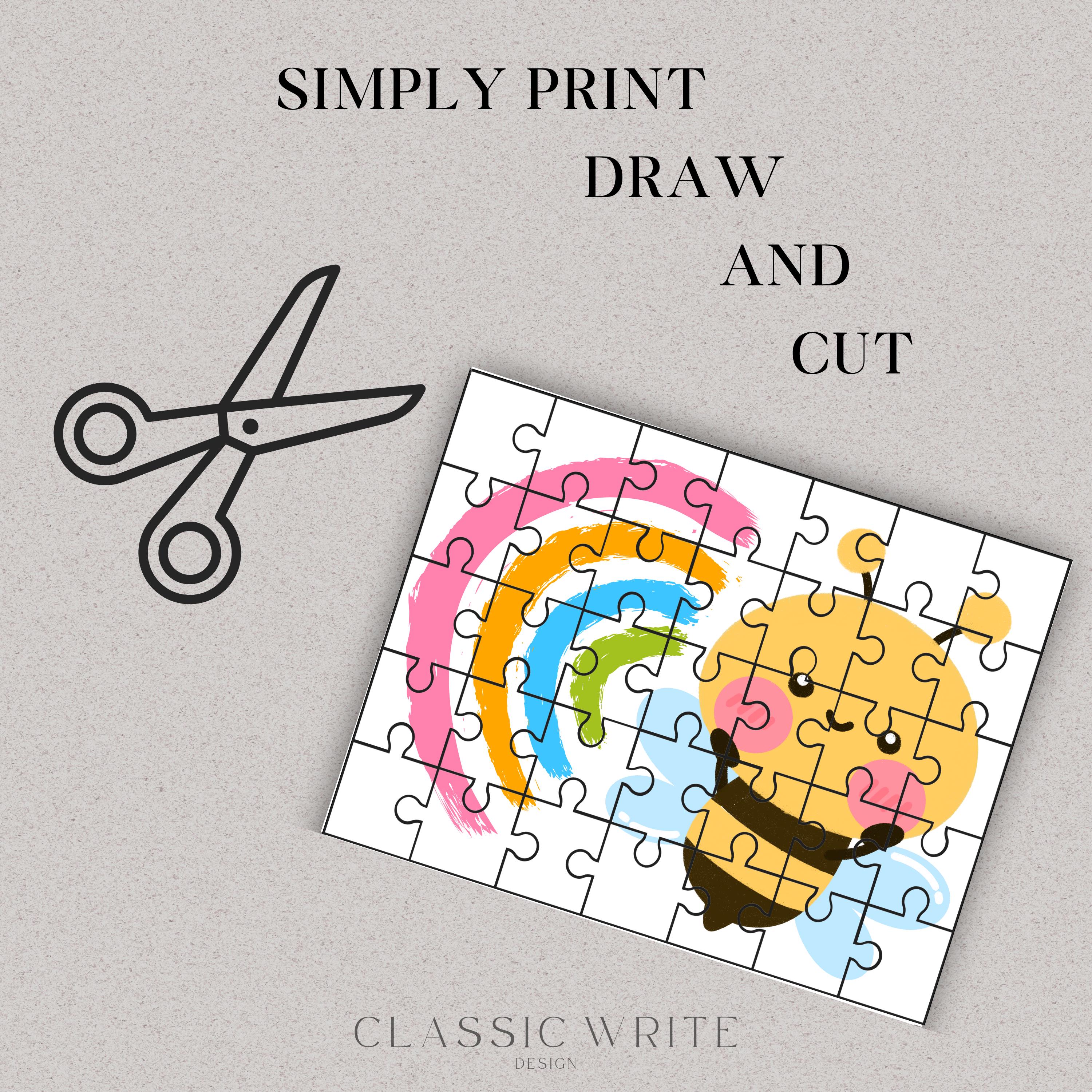 Create Your Own Puzzle Template Editable Puzzle Design Draw Printable ...