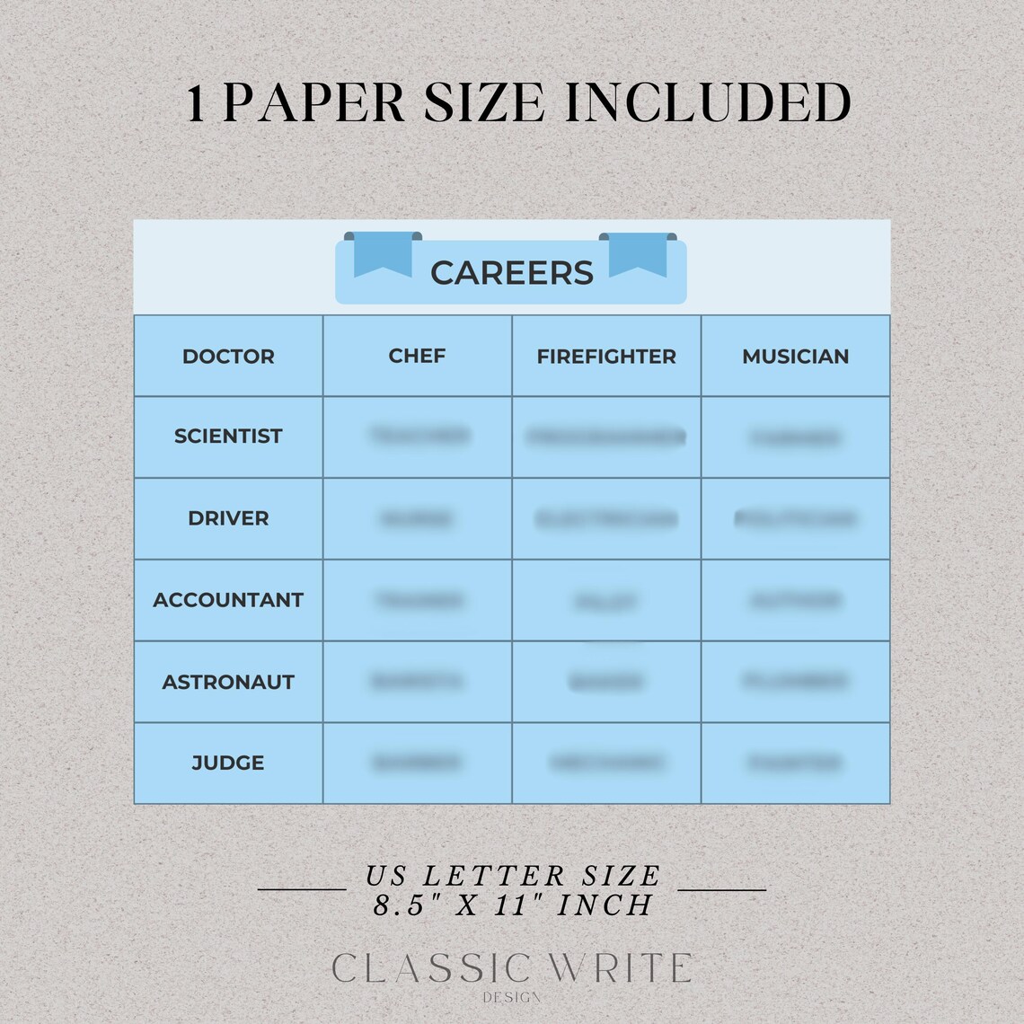 Printable Charades Set 80 Words Careers Movies Animals Sports Family ...