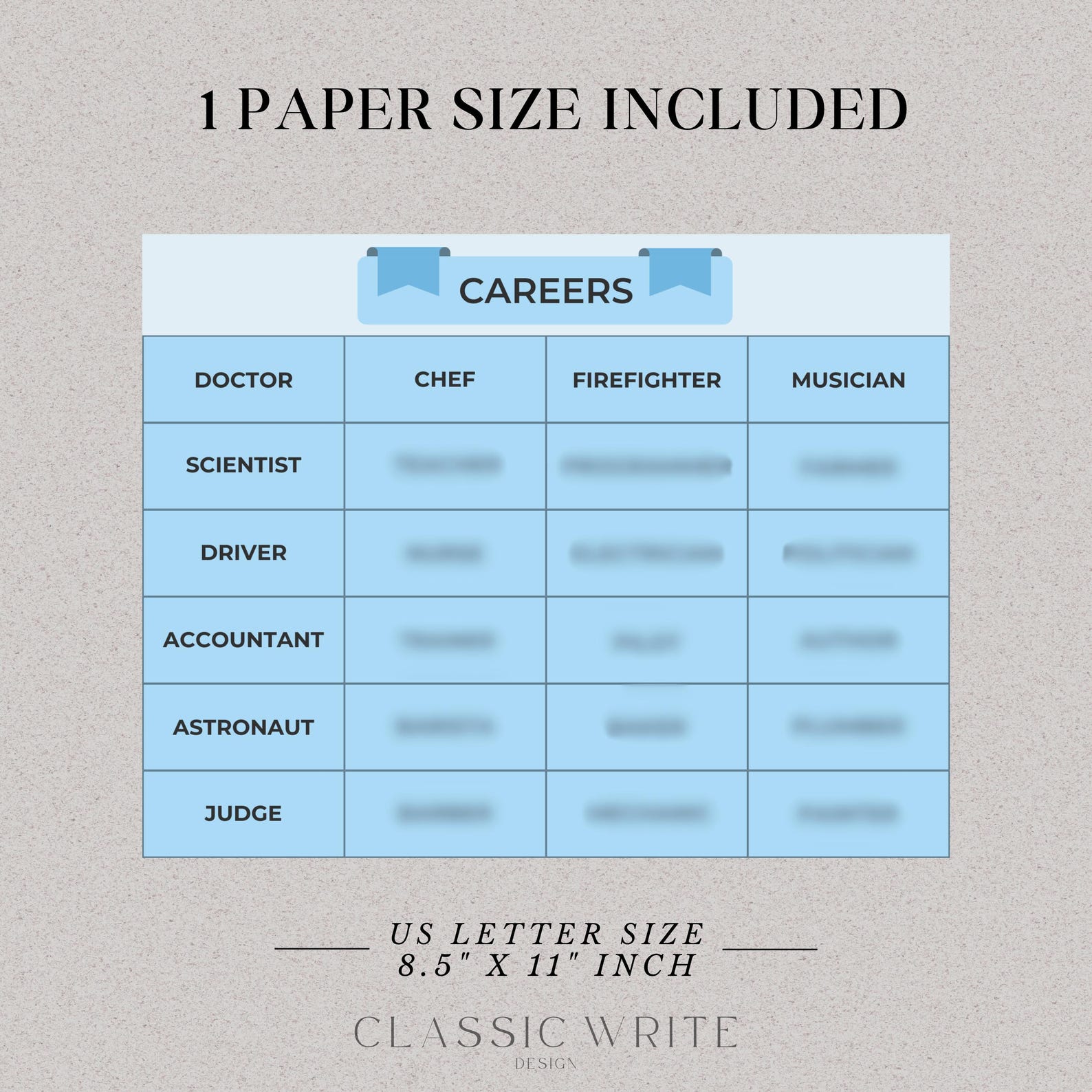 Printable Charades Set 80 Words Careers Movies Animals Sports Family ...