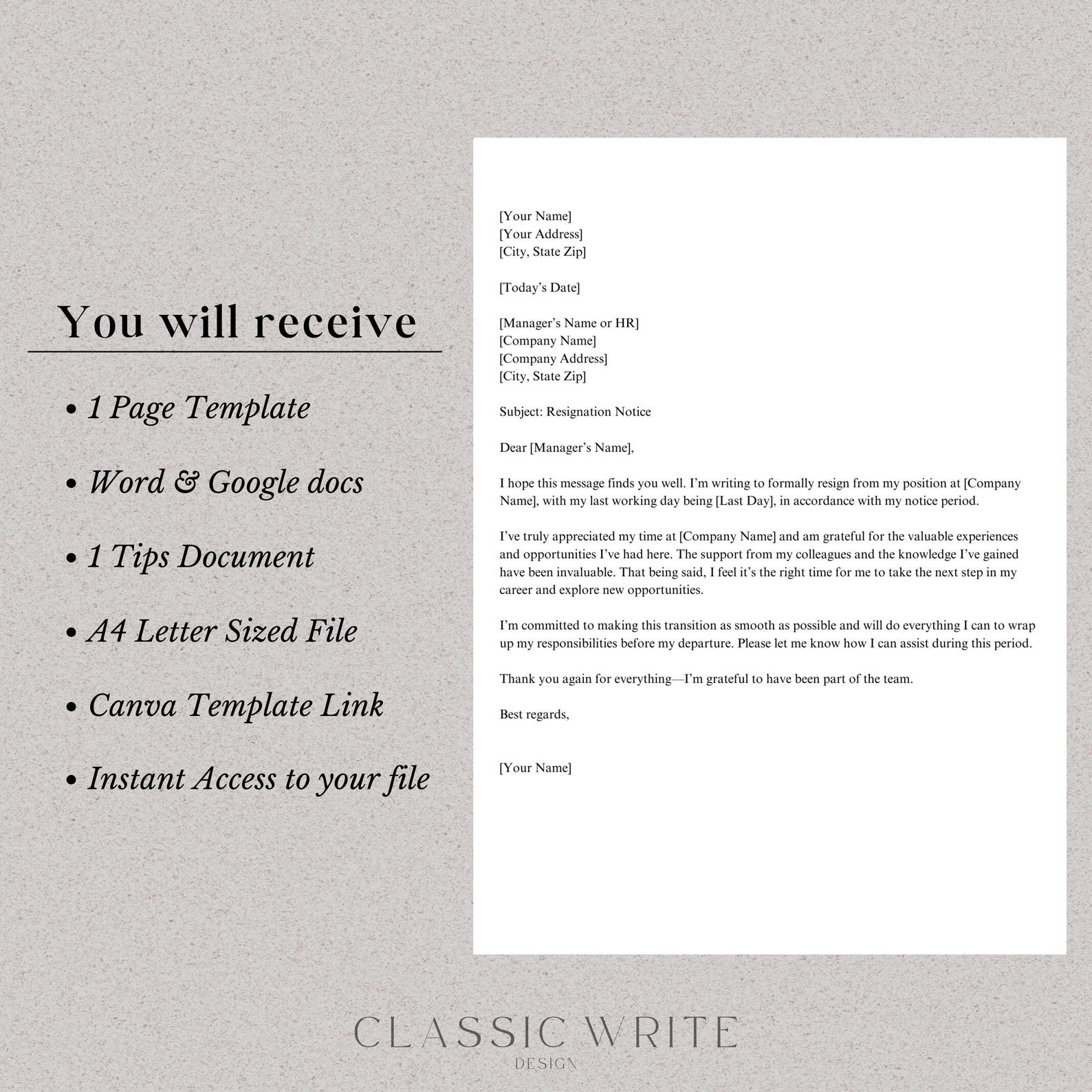Resignation Letter Professional Job Resignation Letter Template Google ...