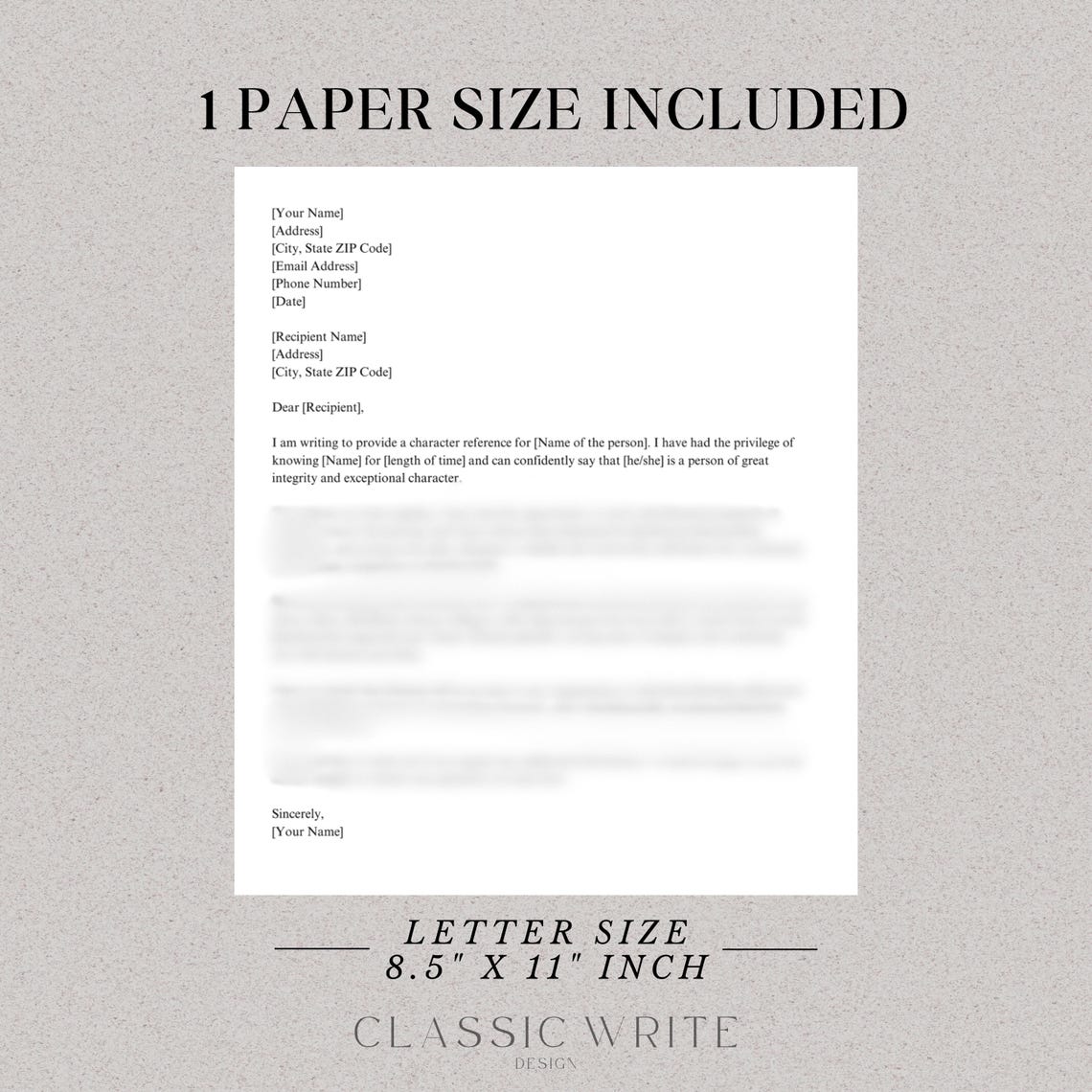 Character Reference Letter Template Google Docs Word Canva ...